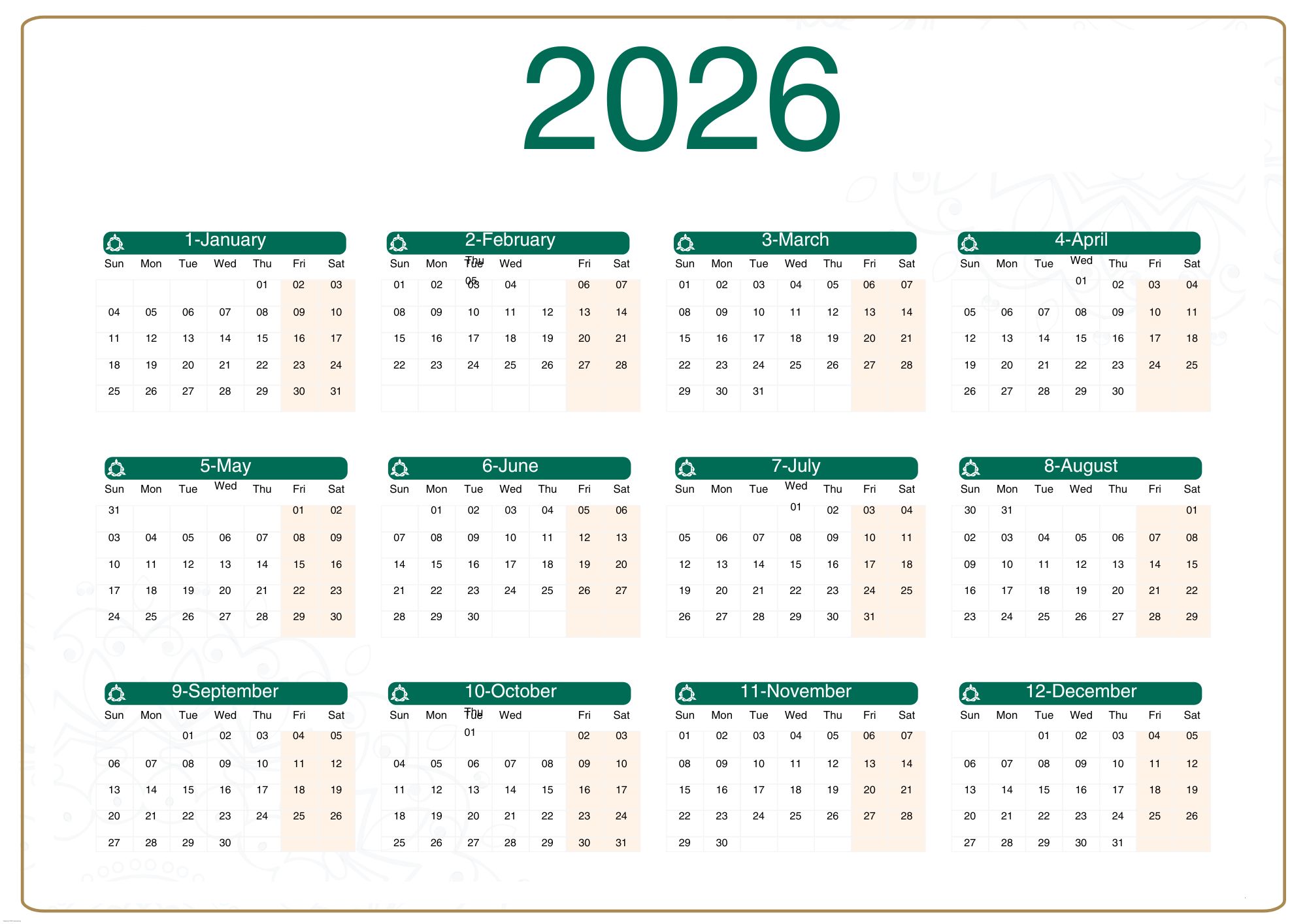 Islamic Calendar 2026 with Hijri Dates & Holidays